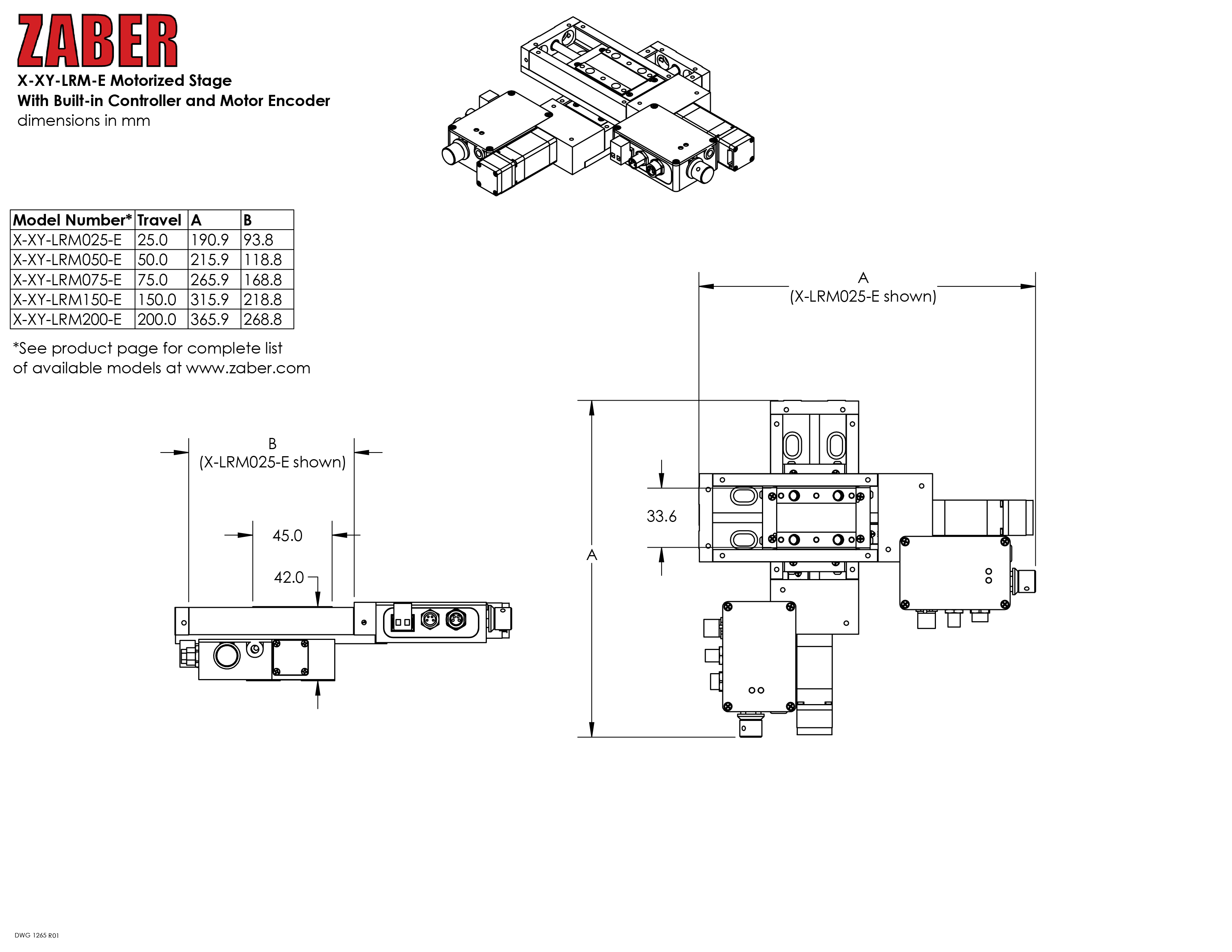 XY Documents & Drawings - Zaber