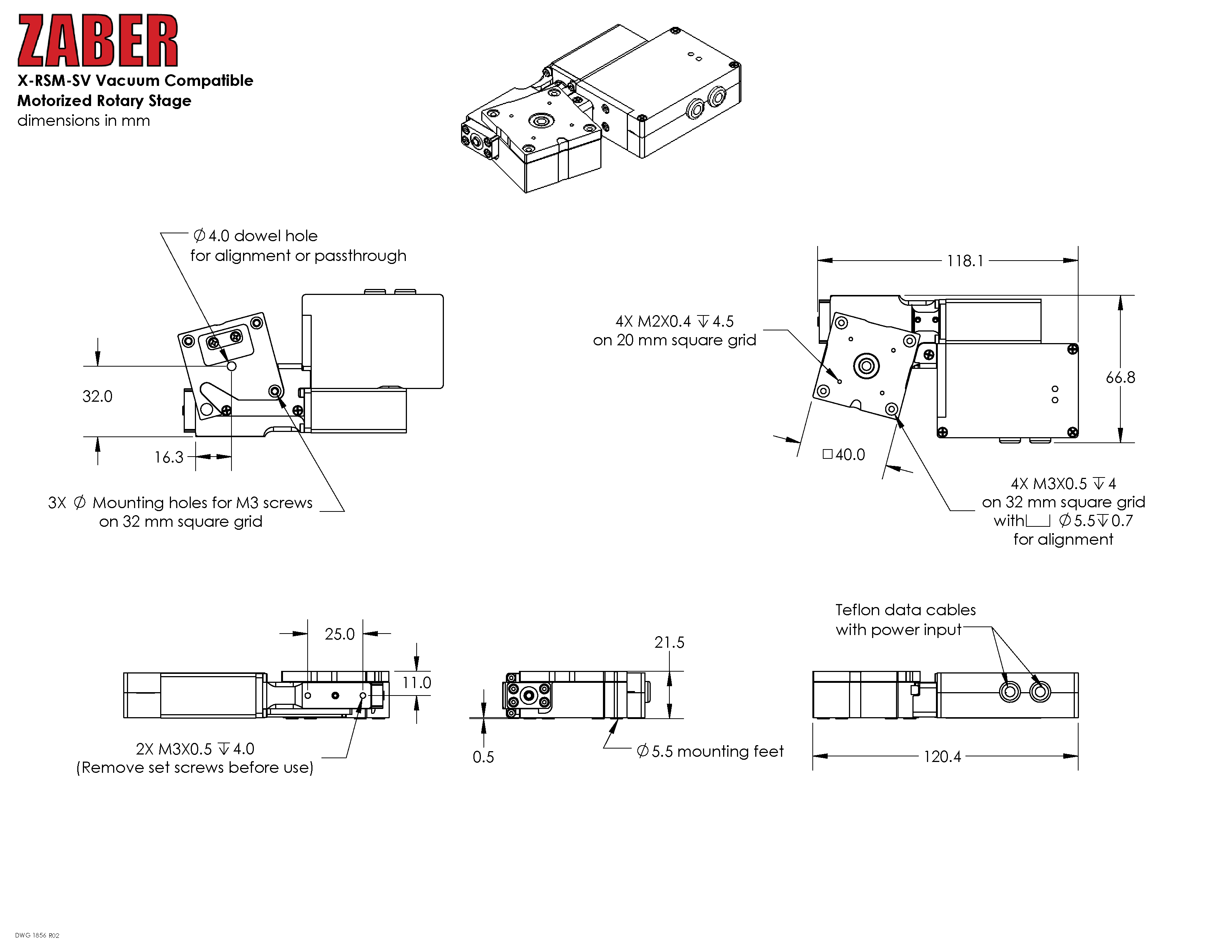 X-RSM-SV2 Documents & Drawings - Zaber