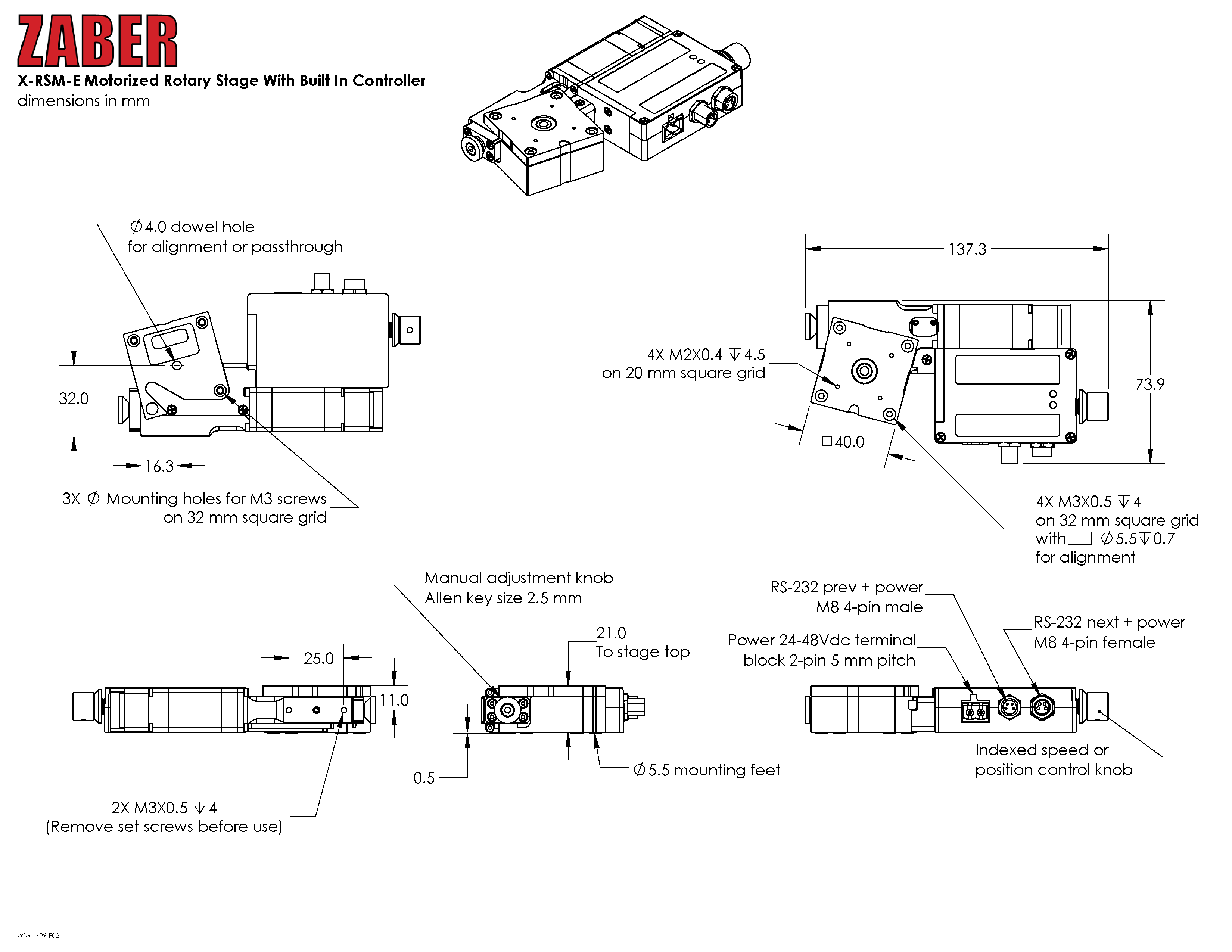X-RSM-E Documents & Drawings - Zaber